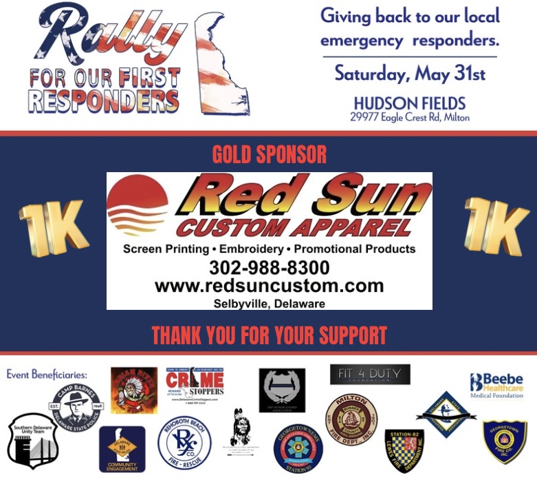 THANK YOU RED SUN CUSTOM APPAREL FOR YOUR $1,000 GOLD SPONSORSHIP | Cape Gazette